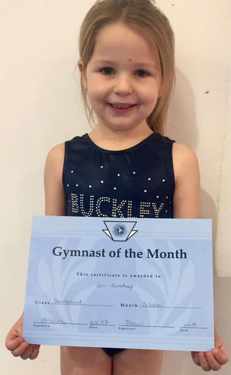 Gymnasts of the month: October | Buckley Gymnastics Club