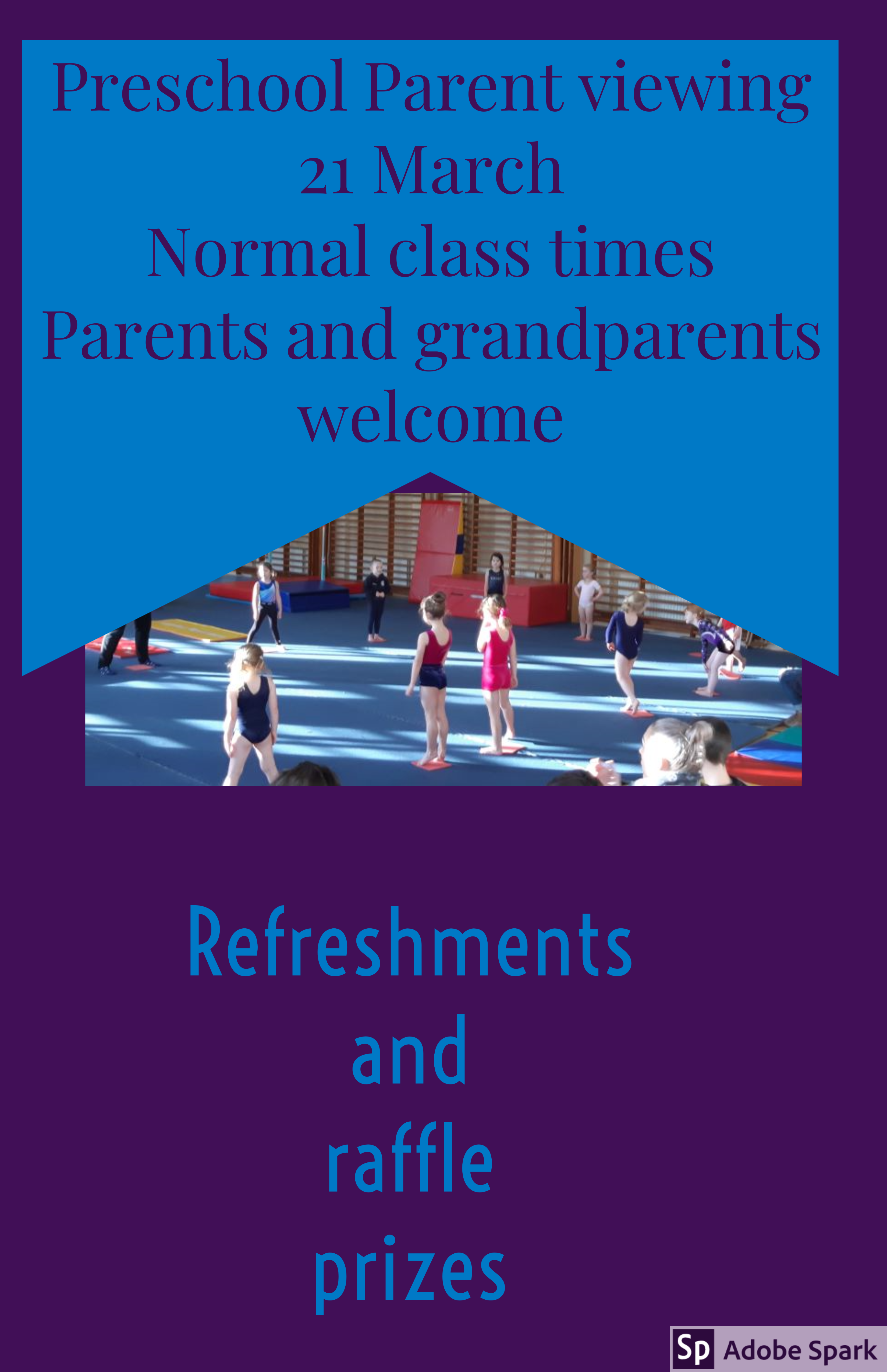 preschool parent viewing | Buckley Gymnastics Club